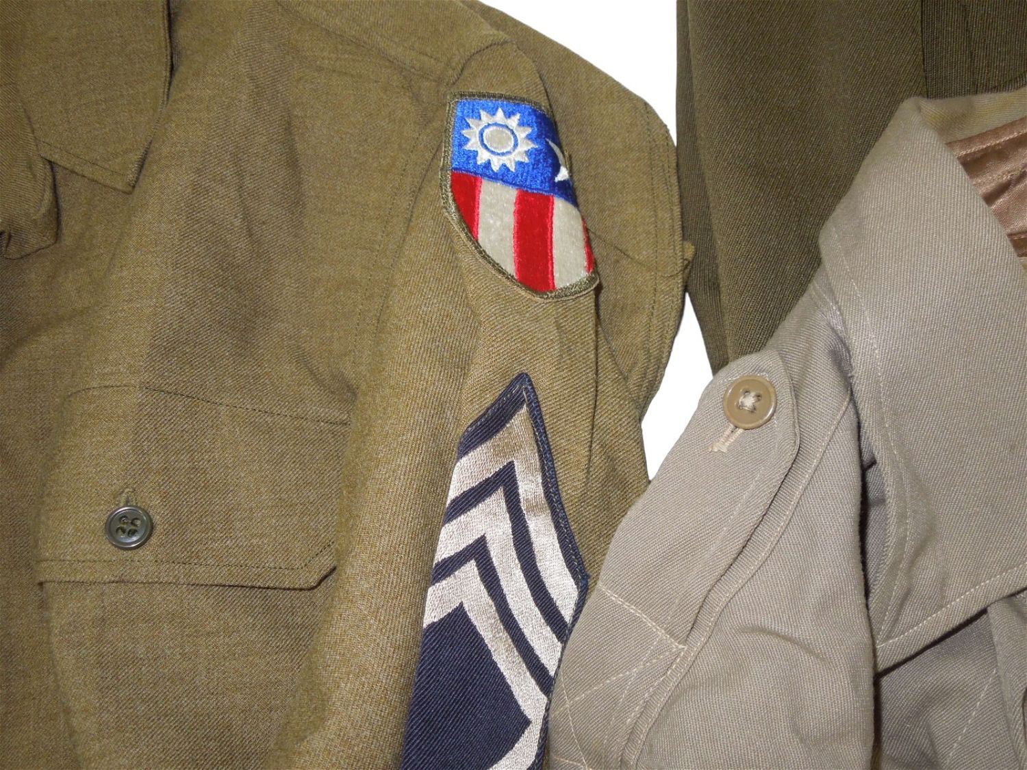 Lot 608 - WWII US Army & Army Air Force Uniforms Shirts Pinks Pants CBI ...