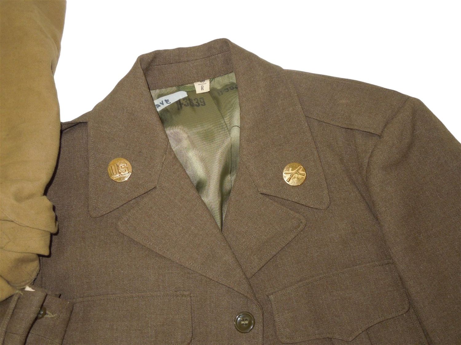 Lot 614 - WWII Uniforms US Army 71st Division Shirts Sweater Pants Ike ...