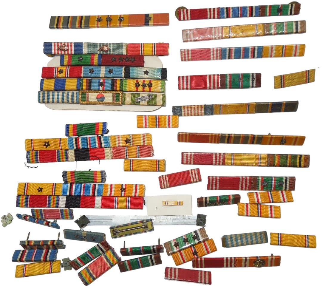 Lot 680 - WWII - Vietnam War US Army Ribbon Bars | CNY Militaria