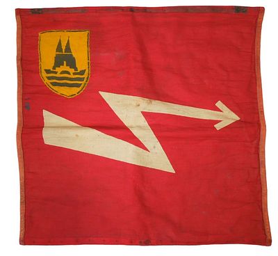 Lot 420 - WWII German Unit Signal Corps Nachrichtentruppe Banner Flag ...