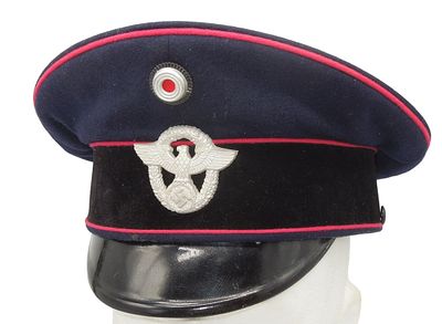 Lot 435 - WWII German Police Visor Cap Hat | CNY Militaria