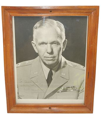 Lot 19 - WWII Hand Signed 8x10 Framed Photograph of General George C ...