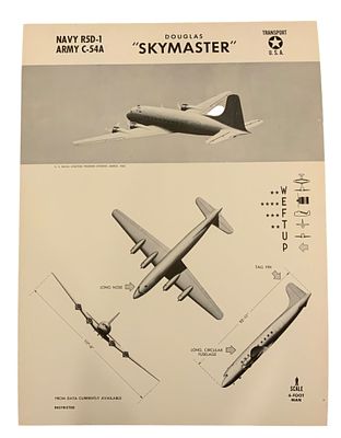 Lot 73 - WWII 1943 Army Restricted Aircraft Identification Douglas C ...