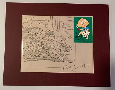 Lot 291 - Rugrats Matted Pencil Concept Drawing Animator Len Smith & E ...