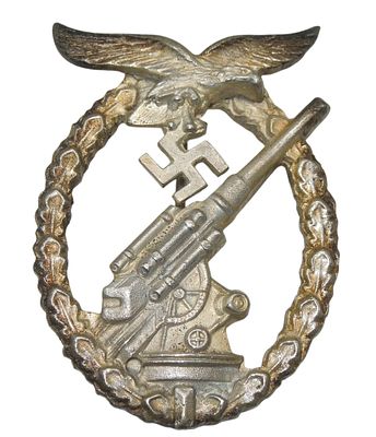 Lot 147 - WWII German Luftwaffe Air Force Flak Badge Pin | CNY Militaria