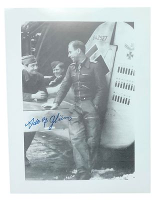 Lot 249 - WWII German Fighter Ace Adolf Glunz Knights Cross Signed ...