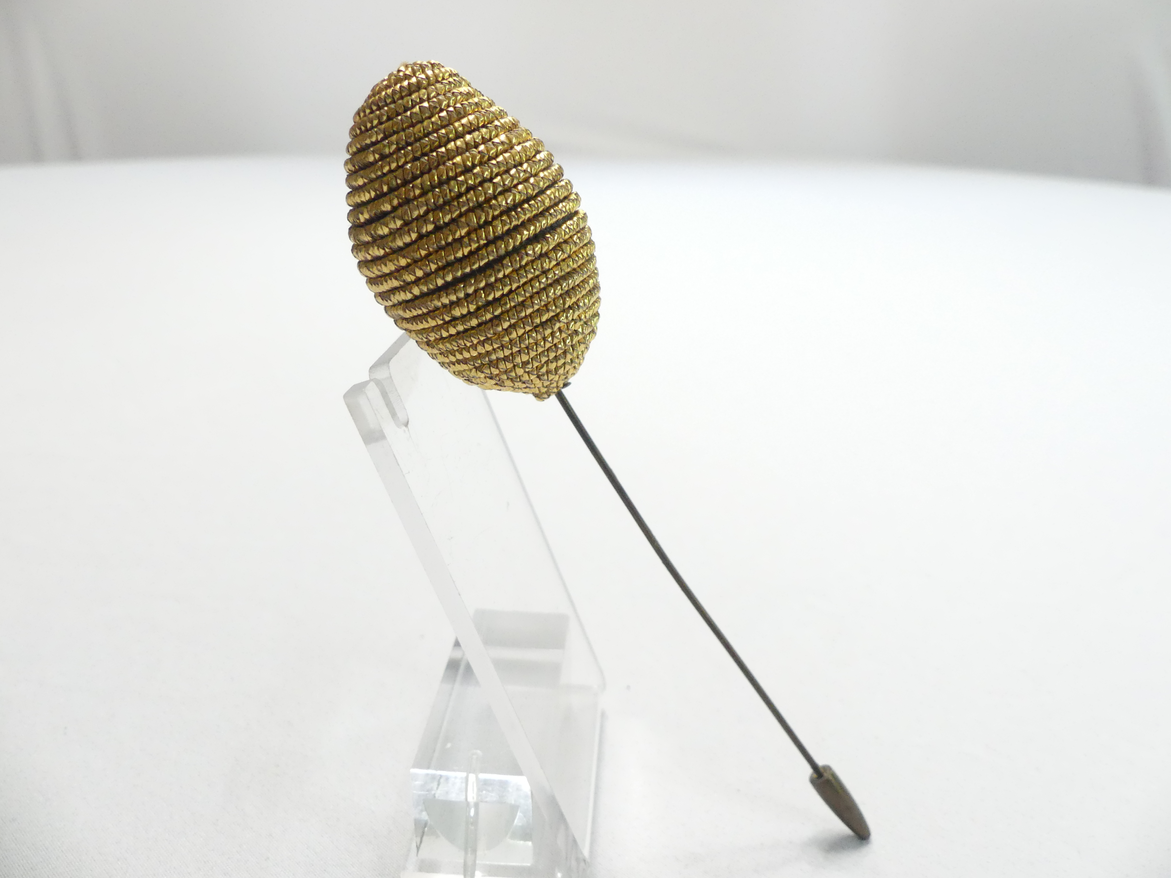 Lot 371 - Lot of 2 Antique Hat Pins, Grey Beaded & Gold Metallic | Ryan ...