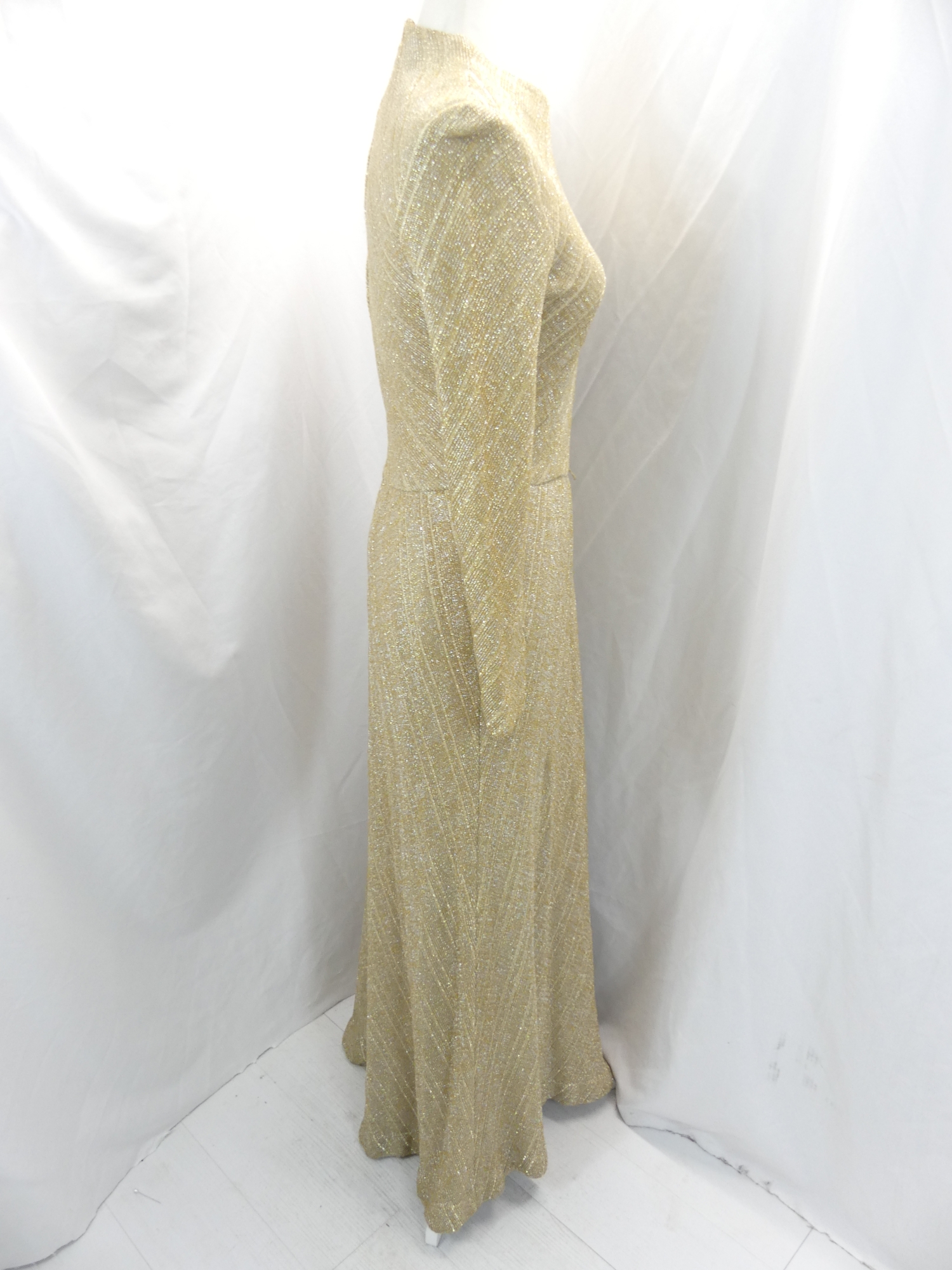 Lot 115 - Vintage 1960's Lord & Taylor Gold & Silver Metallic Gown ...