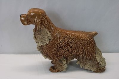 Lot 73 - Pottery Spaniel Dog, Unmarked | Ryan Ricklis Auctions | Home