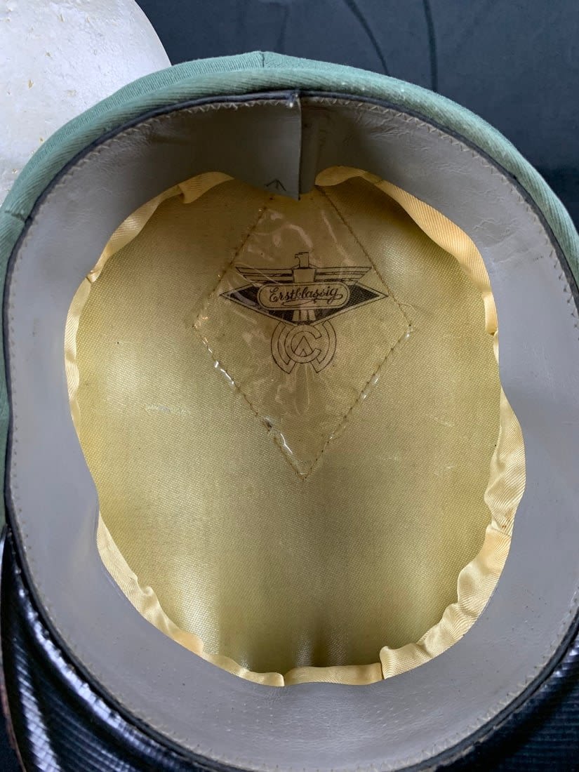 Lot 227 - WW2 WWII Erstklassig made German Waffen SS Generals Visor ...