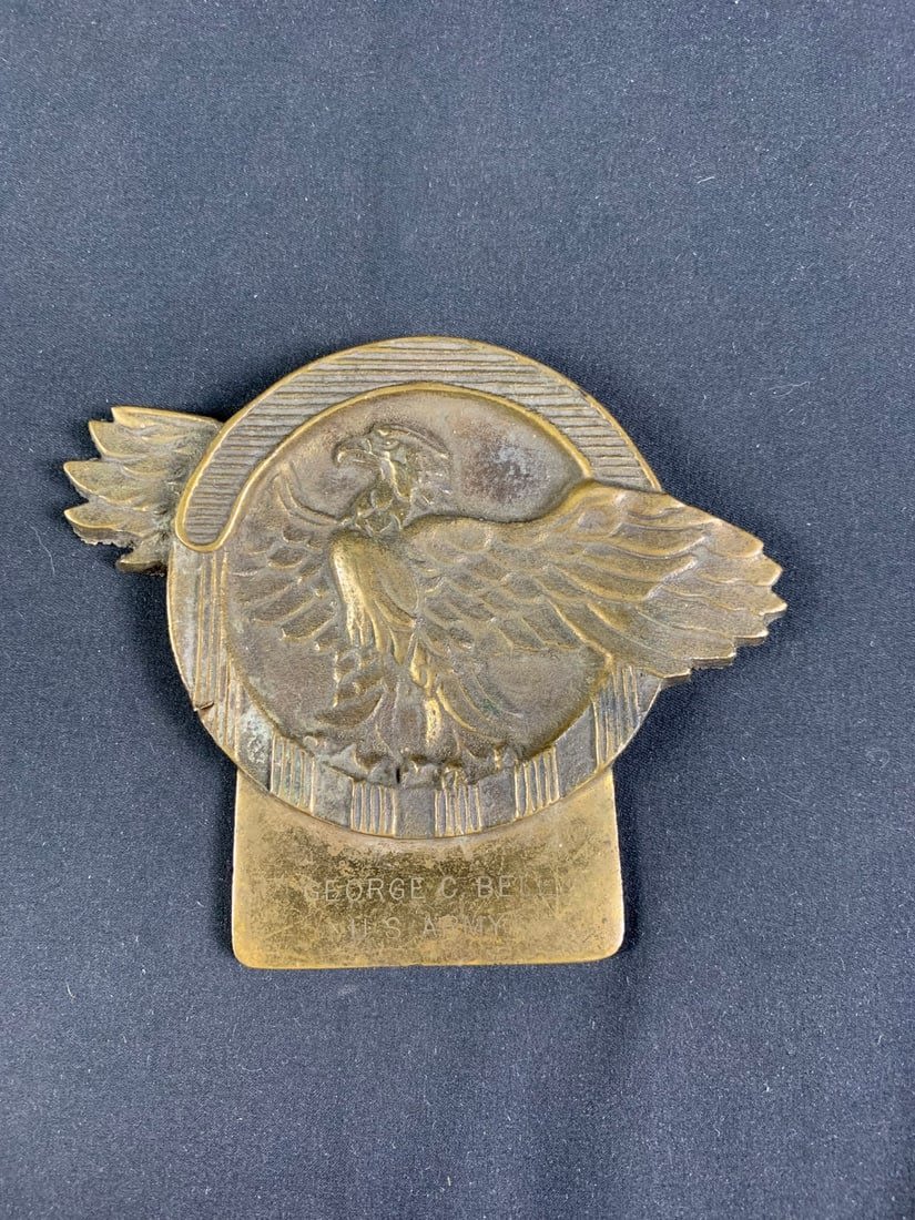 Lot 384 - Named WW2 WWII Ruptured Duck Brass Plaque | Home | Eagle ...