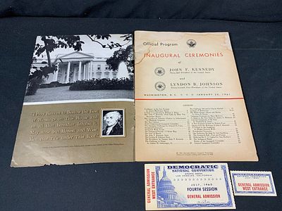 Lot 267 - Original 1960 Democratic National Convention ticket for John ...