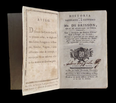 Lot 290 - BRISSON (Mathurin Jacques). HISTÓRIA do Naufragio, e ...