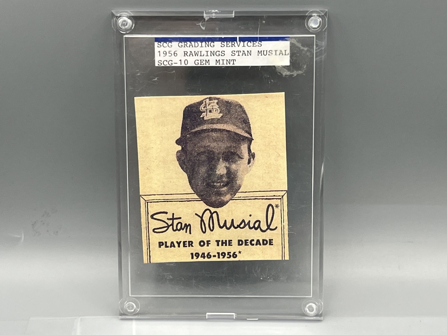 Lot 85f – 1956 Rawlings Stan Musial Cut Card – Richard Edwards ...