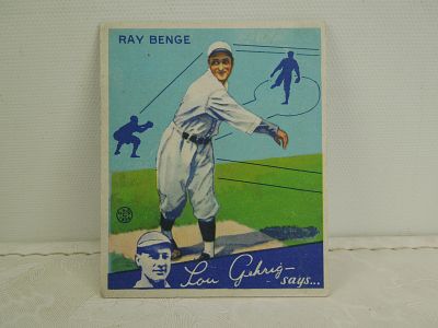 Lot 13A – 1934 Goudey Ray Benge #24 – Richard Edwards Auctioneering