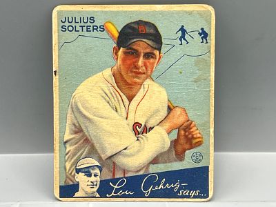Lot 40b - 1934 Goudey #30 Julius Solters / Red Sox | Richard Edwards ...