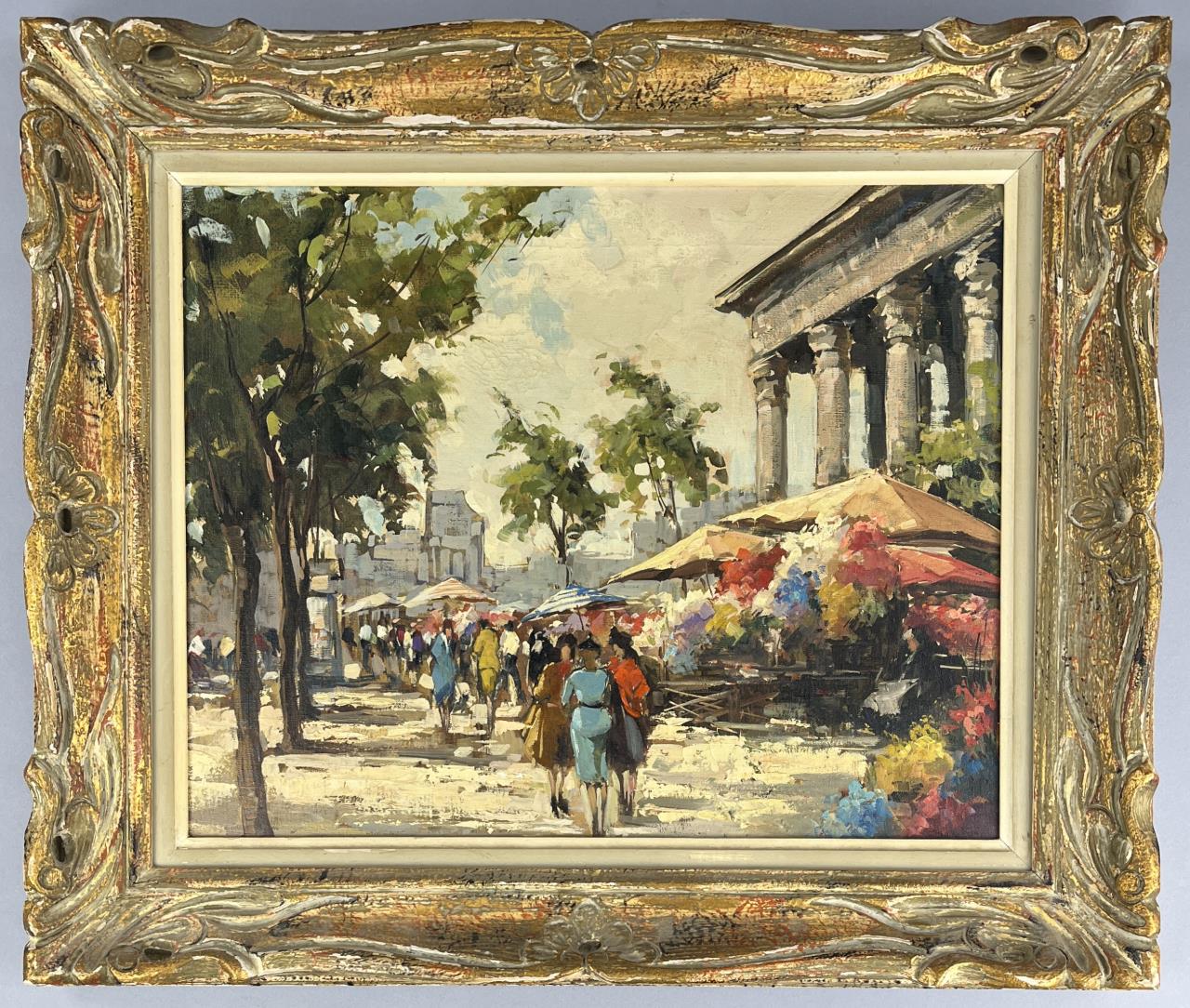 Lot 64 – G. Riser 1950s Parisian Scene Oil Painting | Epic Auctions ...
