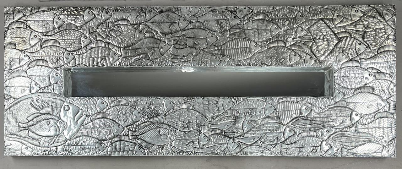 Lot 75 – Artist Made Repousse Mirror w All Over Fish Motif | Epic ...
