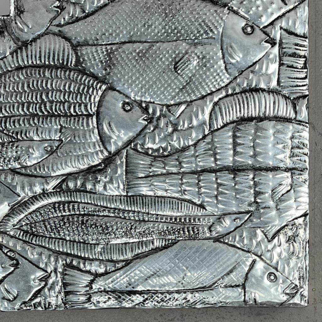 Lot 75 – Artist Made Repousse Mirror w All Over Fish Motif | Epic ...