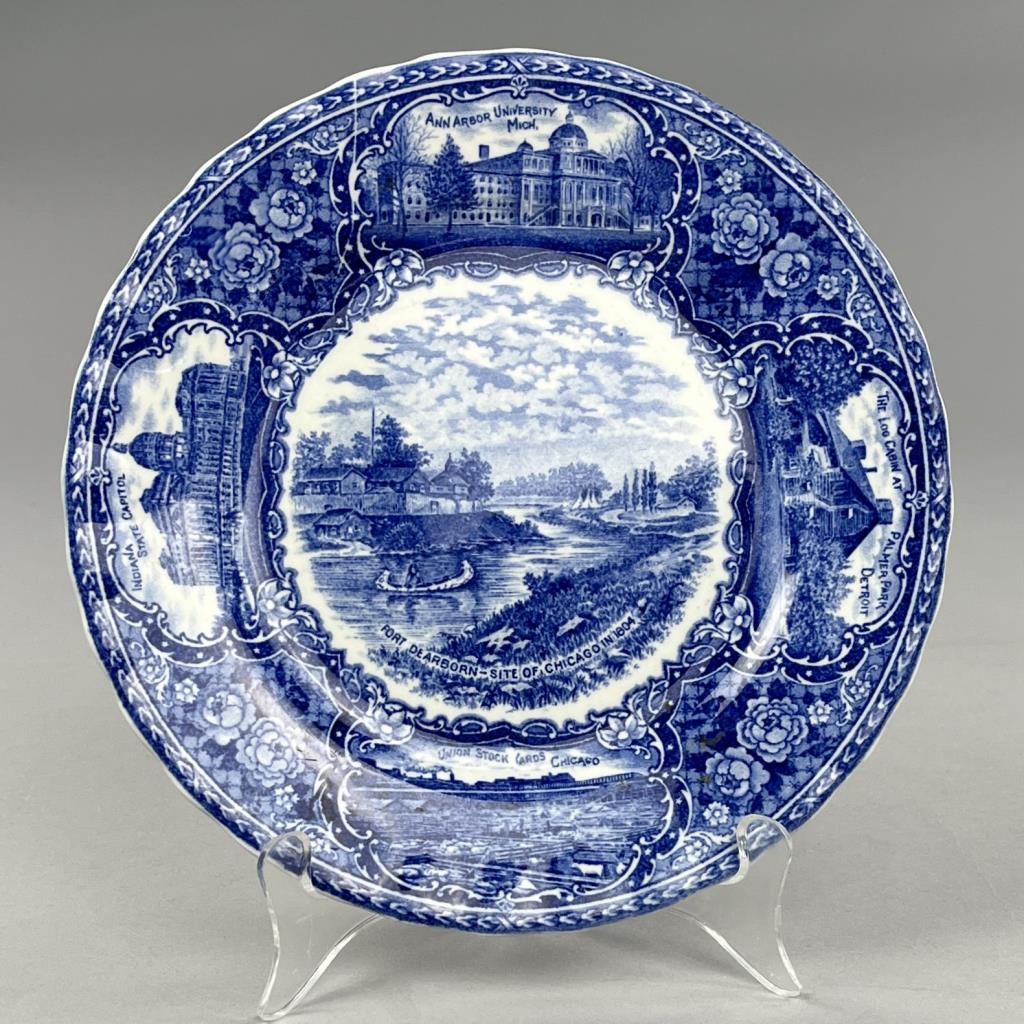 Lot 155 – Historic Transferware Plate Chicago Detroit 1910 | Epic ...
