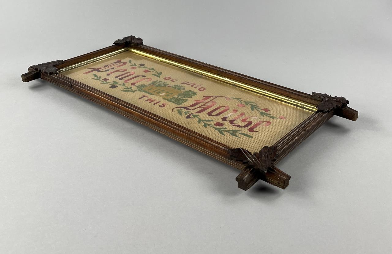 Lot 220 – Victorian Paper Punch Needlework Motto Sampler | Epic ...