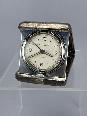 Lot 238 – Silver Concord Watch Co. 8 Day Travel Alarm Clock | Epic ...