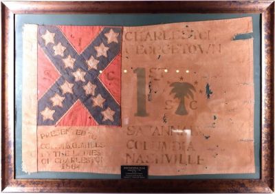 Lot 150213A - 1864 ORIGINAL CHARLESTON GEORGETOWN FLAG W/ INFO ...