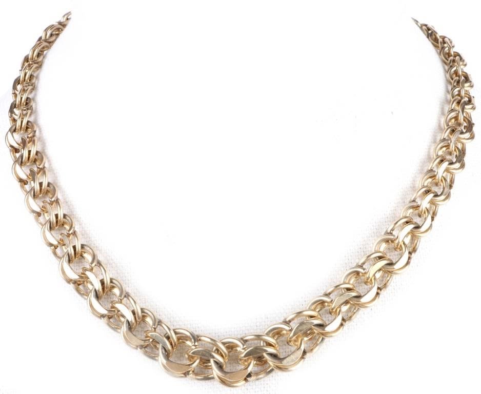 Lot 152108 - 10K YELLOW GOLD GRADUATED LINK CHAIN NECKLACE | Florida ...