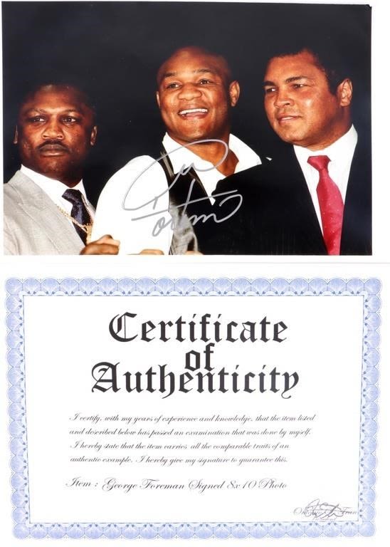 Lot 166292 - GEORGE FOREMAN AUTHENTIC AUTOGRAPH & PHOTO | Florida ...