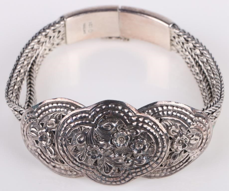 Lot 168215 - VINTAGE STERLING SILVER BRACELETS - LOT OF 2 | Florida ...