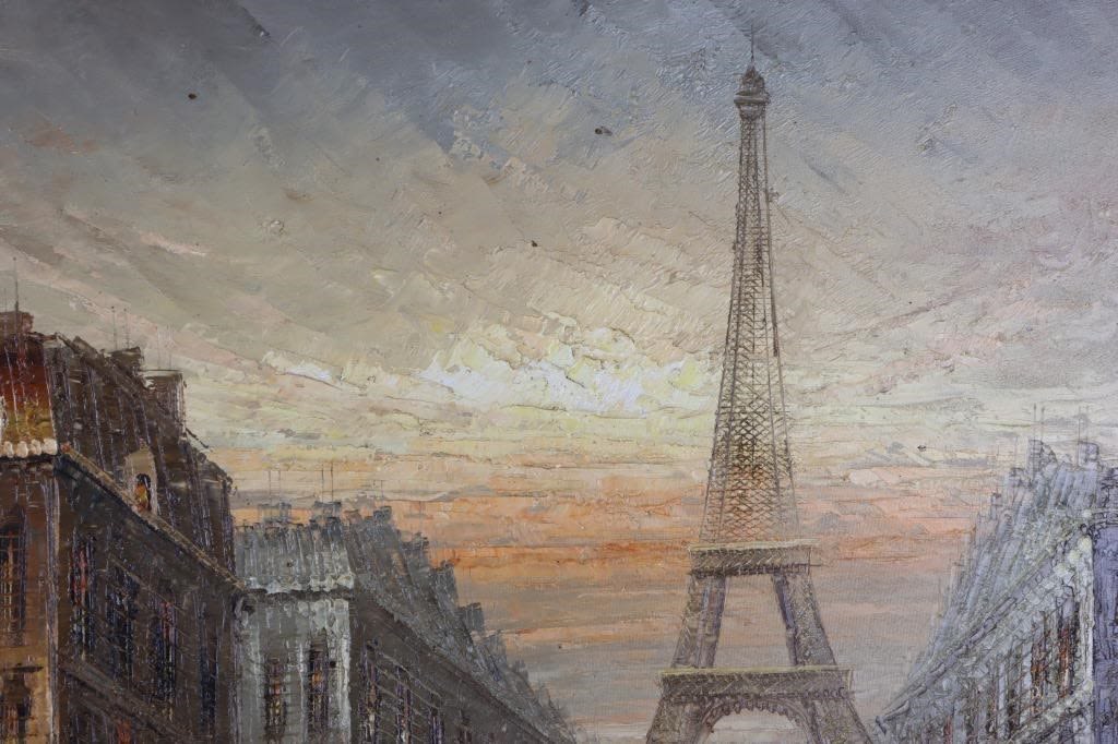Lot 173334 – EDWARD CORTEZ FRENCH PARIS OIL PAINTING (AFTER) – Florida ...