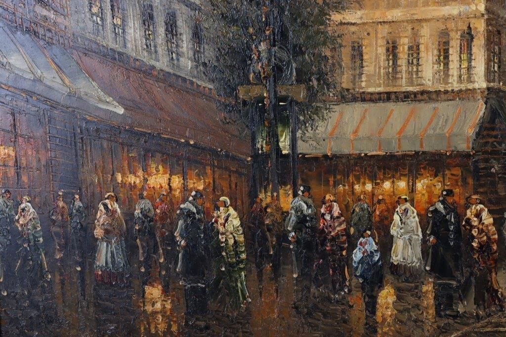 Lot 173334 – EDWARD CORTEZ FRENCH PARIS OIL PAINTING (AFTER) – Florida ...