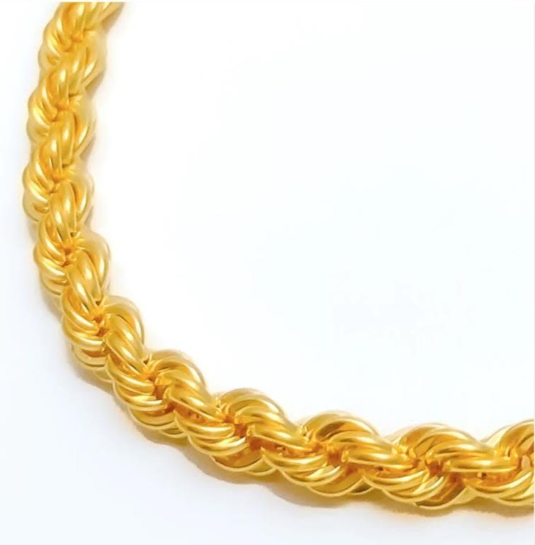 Lot 174034 – 22K YELLOW GOLD 22 INCH ROPE CHAIN @ 11.8 GRAMS – Florida ...