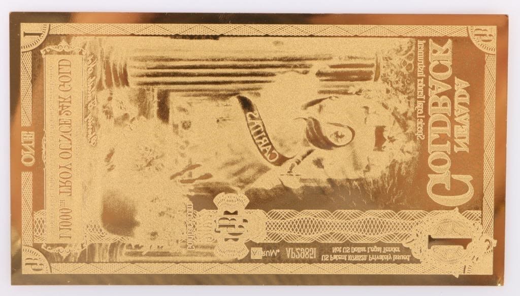 Lot 176186 - 24K GOLD 1/1000 TROY OUNCE GOLDBACKS - LOT OF 21 | Florida ...