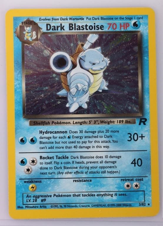 Lot 176342 – POKEMON BLASTOISE & DARK BLASTOISE HOLO CARDS – Florida ...