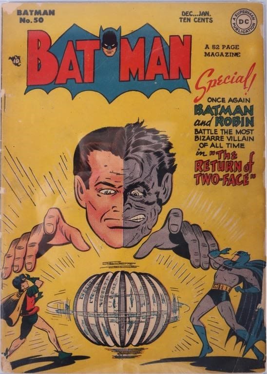 Lot 176354 - BATMAN #50 (1948)CGC 2.5 TWO-FACE COVER/JOKER CAM ...