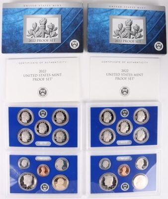 Lot 179191 – 2022 SILVER PROOF SETS US MINT W/ COA’S & BOXES – Florida ...