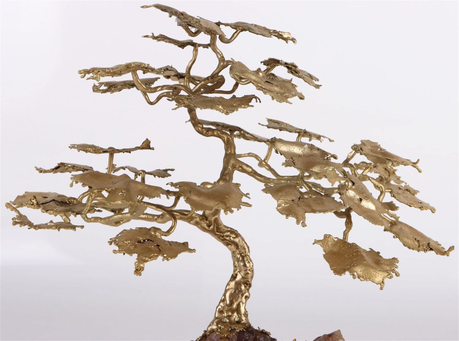 Lot 179426 - BERTOCCHI AMETHYST GEODE BRASS TREE SCULPTURE | Florida ...