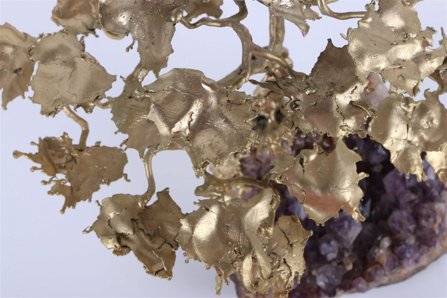 Lot 179426 - BERTOCCHI AMETHYST GEODE BRASS TREE SCULPTURE | Florida ...