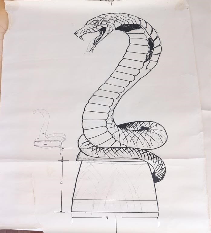 Lot 180341 - INDIANA JONES ADVENTURE SNAKE STATUE BLUEPRINTS(4 ...