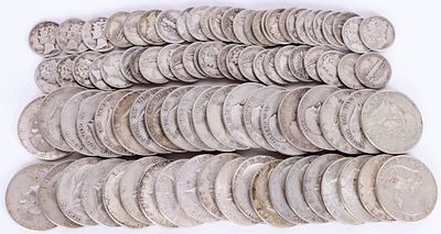 Lot 189232 - ASSORTED U.S. 90% SILVER COIN ROLLS - (3) | Florida Estate ...
