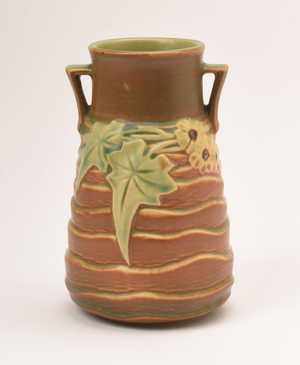 Lot 50 - Roseville Pottery Brown Luffa Vase | Goose Pond Auction