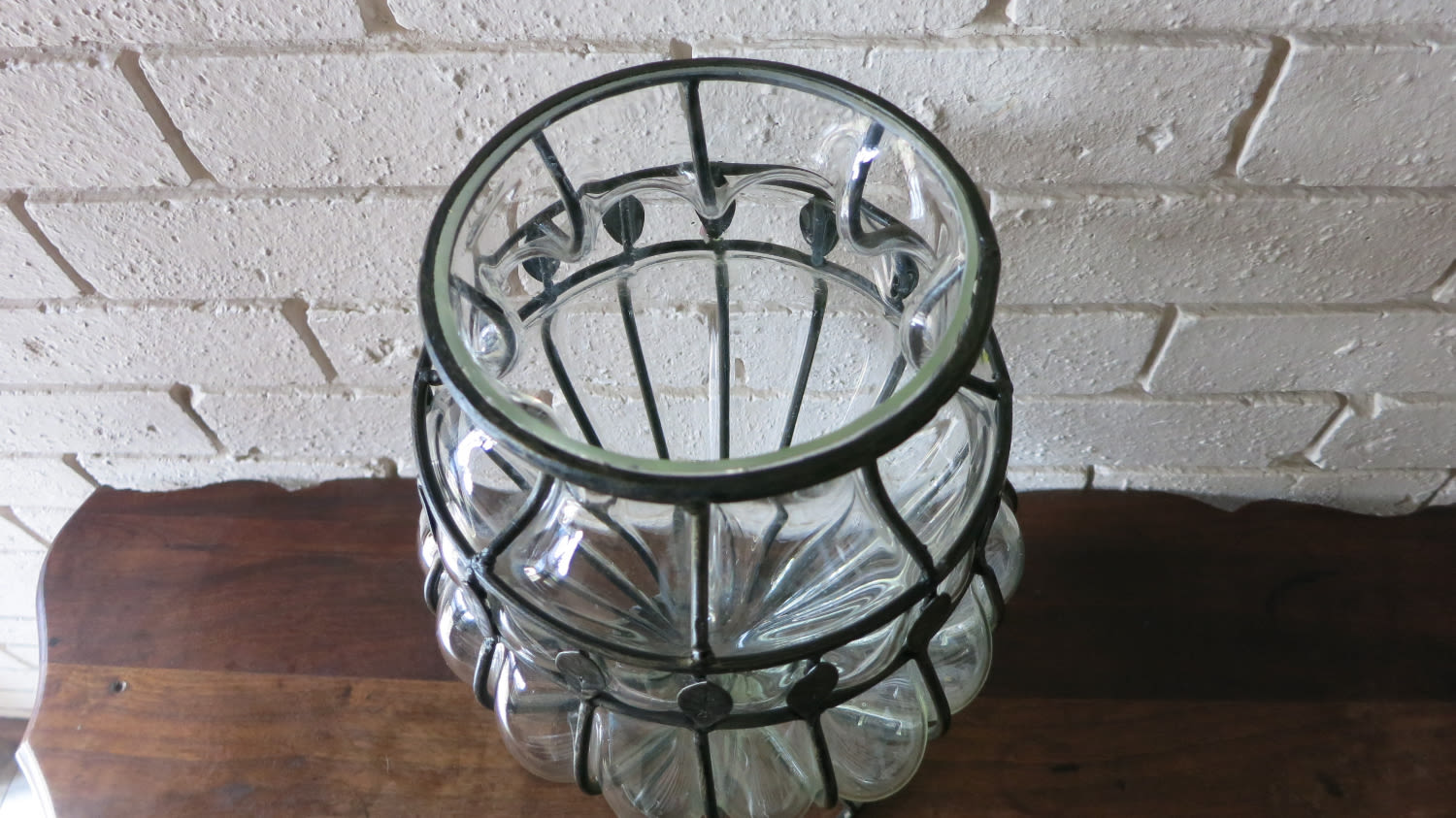 Lot 12 – Caged Glass Vase – Grand Oak Auctions