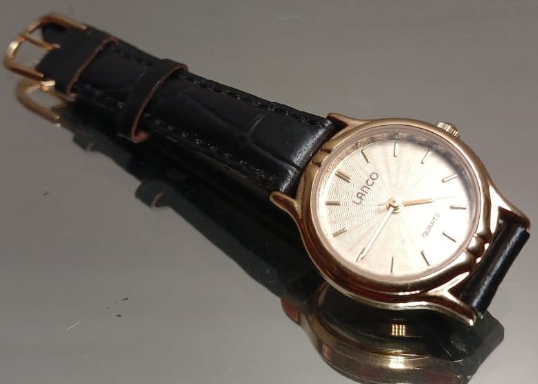 Lot 73 – Lanco Ladies Quartz Watch, Gold Finish – Unused + New Battery ...