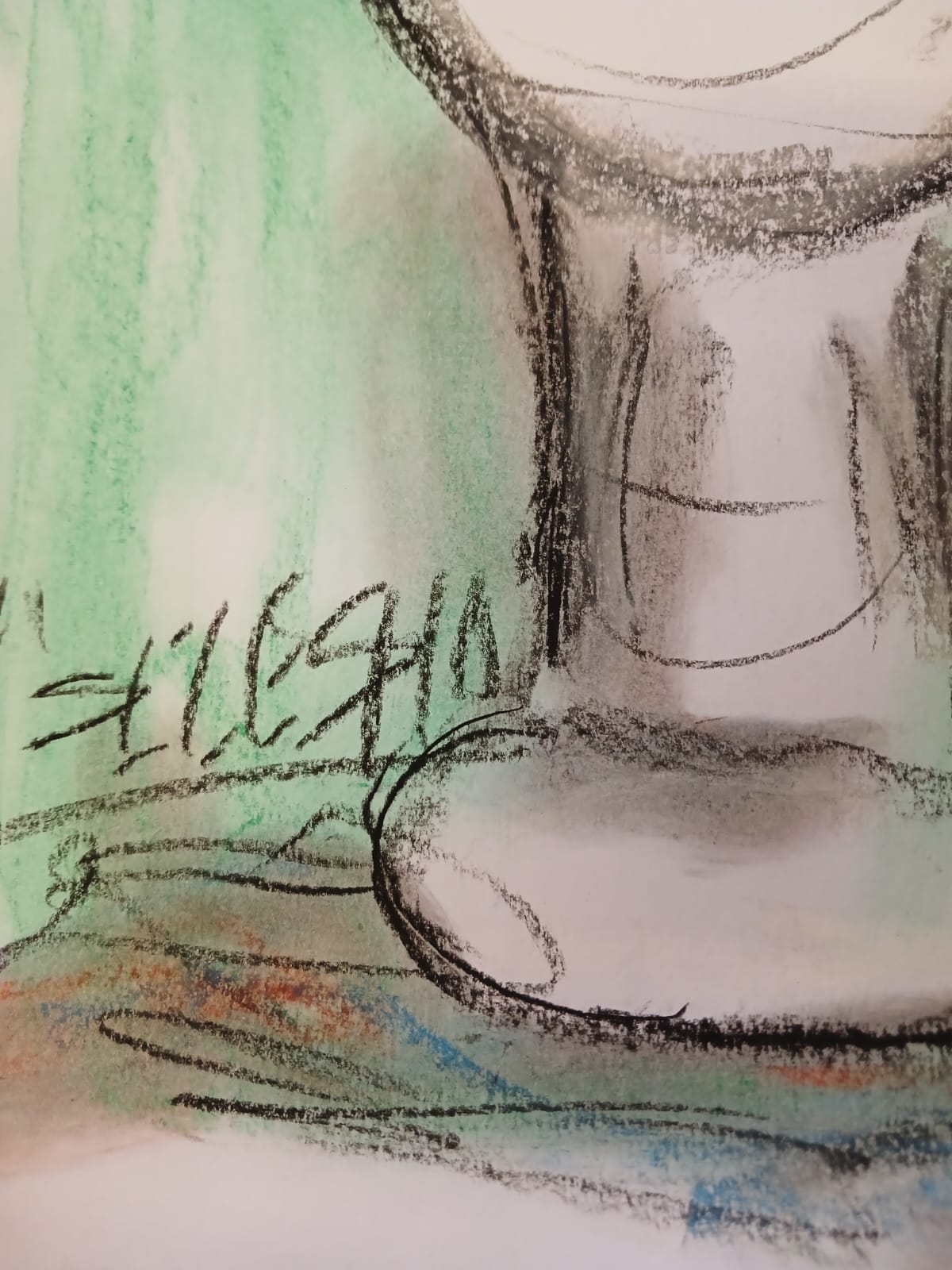 Lot 40 – Drumming Man – Original John Mophete Selesho Pastel on Paper ...