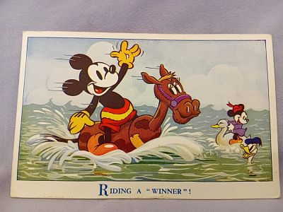 Lot 86 – Walt Disney Mickey Mouse Riding a Winner Official Disney ...