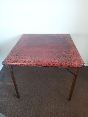Lot 107 – Vintage Folding Card Table – Grand Oak Auctions