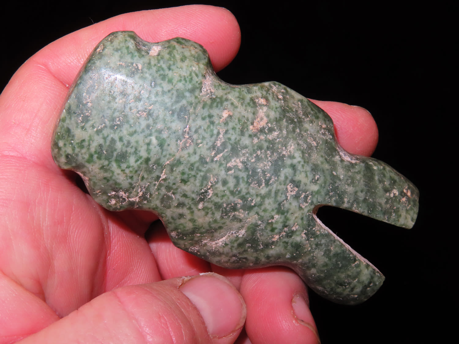 Lot 218 - 3" Pre-Colombian Jade Human Effigy | Heartland Artifact Auctions