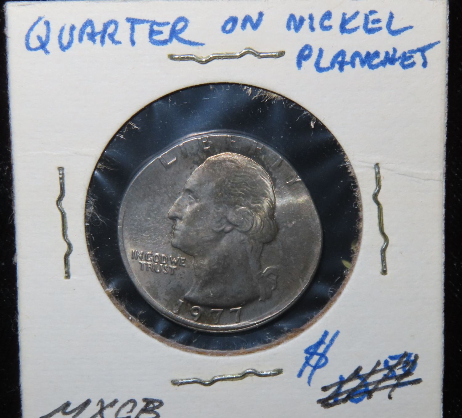 Lot 164I - 1977 United States of America Quarter Stamped on Nickel ...