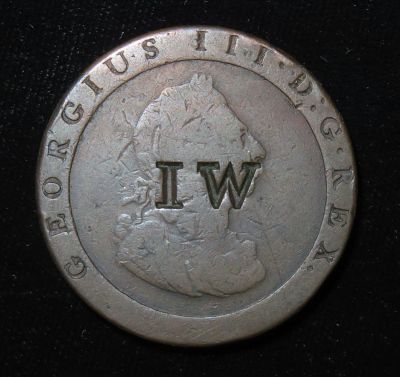 Lot 231I - 1797 British George III Counter Stamp Coin, 'I W ...